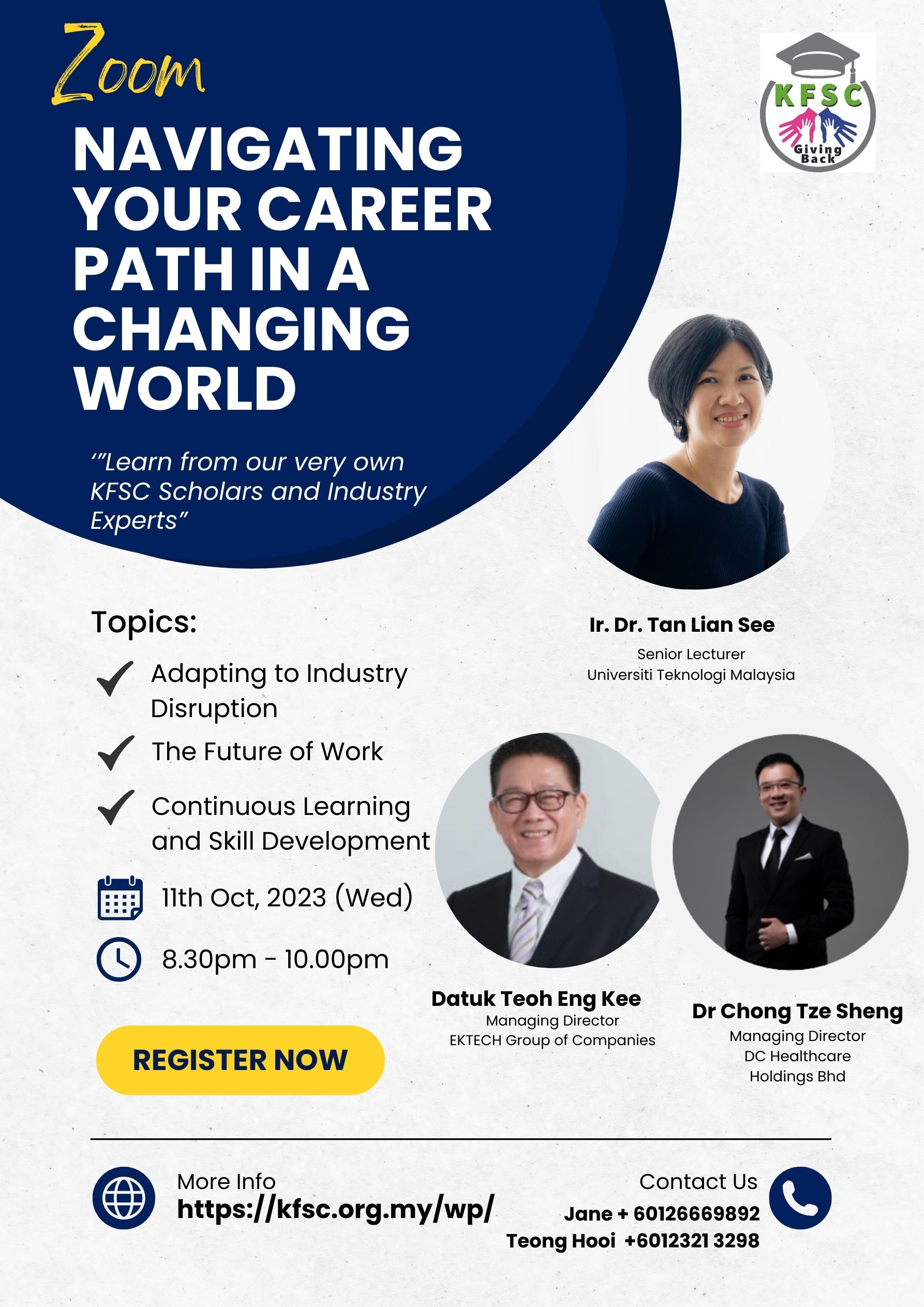 KFSC Fun Hub (Webinar): Navigating Your Career Path In A Changing World ...
